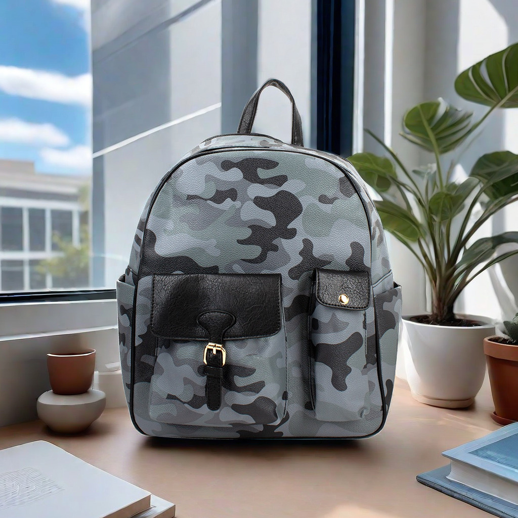 5104 BK Camo Pattern Backpack – Savvy New York